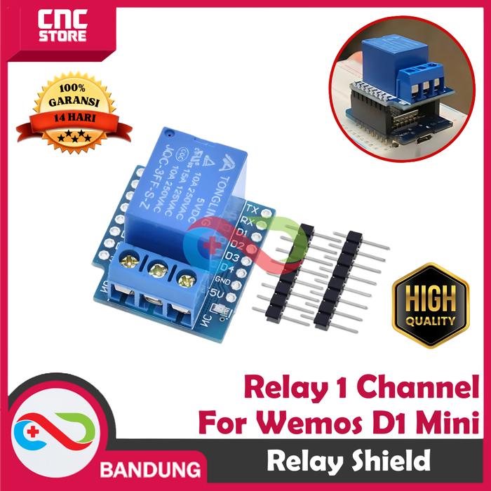 Jual SHIELD RELAY 1 CHANNEL 5V FOR WEMOS D1 MINI - Kota Bandung - CNC ...