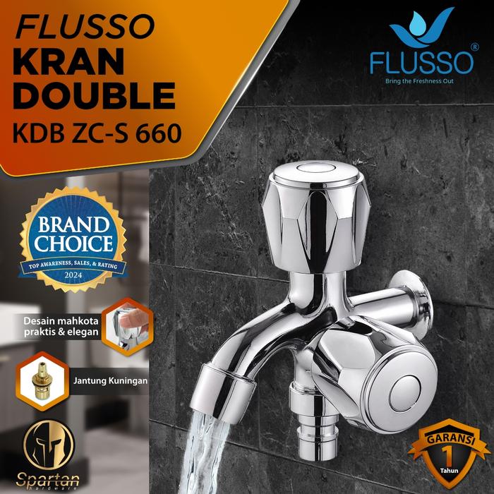 Jual Kran Cabang 2 Double Shower 1/2 inch Kamar Mandi Mixer Flusso ...