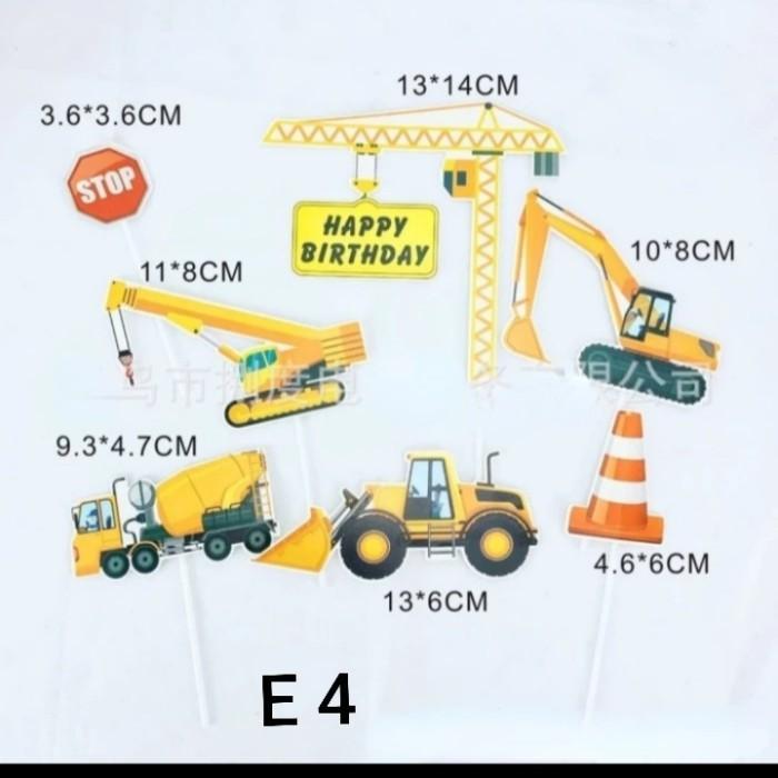 Jual Topper Konstruksi, Hiasan Kue Proyek Jalan, Truk, Beko, Traktor ...