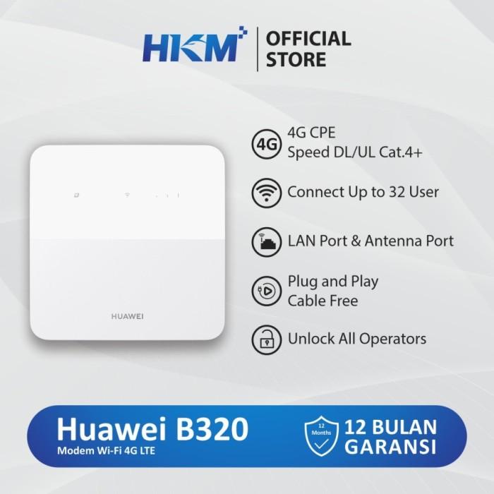 Jual Huawei B320 4G CPE 5s Modem Wifi LTE 195Mbps Wifi 300Mbps Unlock ...