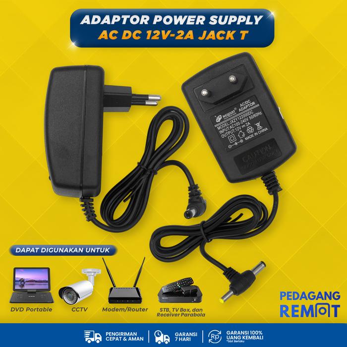 Jual Adaptor 2A 12V AC DC Murni Trafo Power Supply Jack T / Adaptor 12V ...