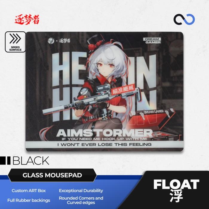 Jual Dream Gamer Float V2 Rubber Base Tempered Glass Gaming Mousepad ...