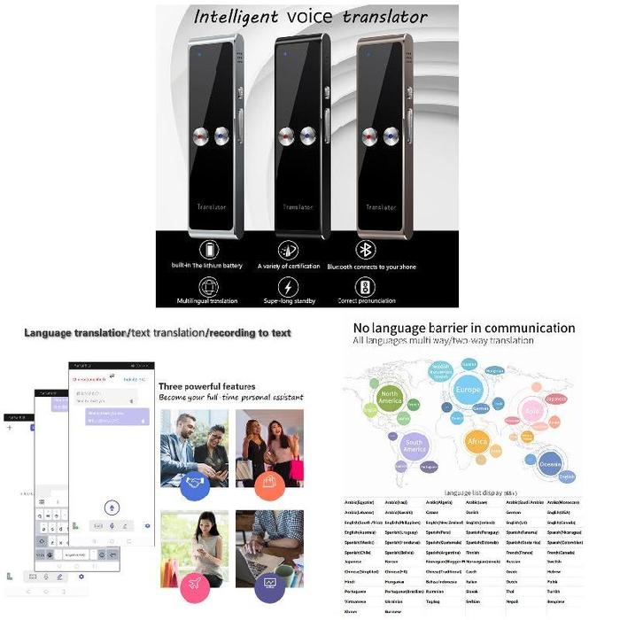 Jual Smart Language Translator Device Handheld Voice Translation ...