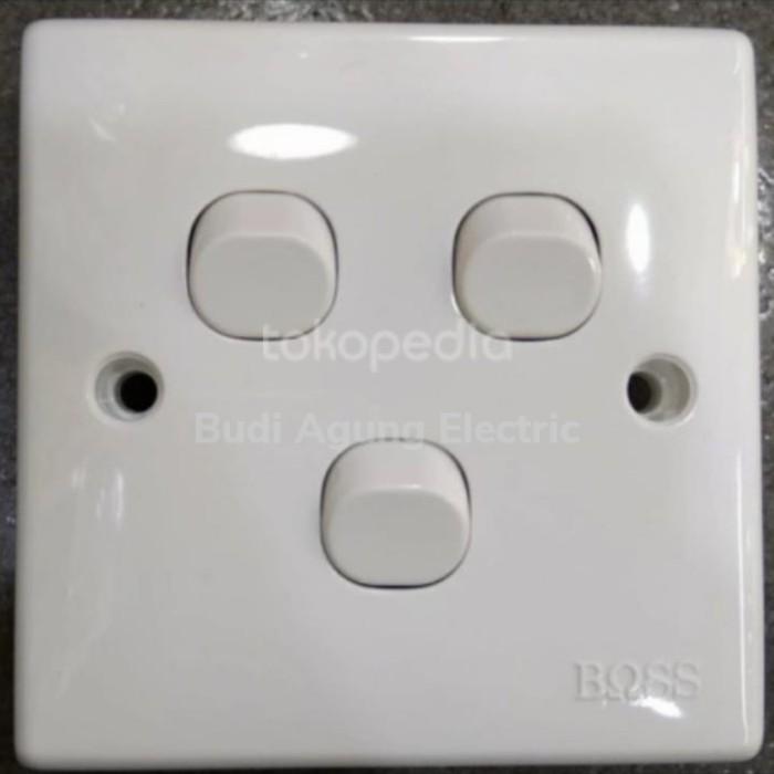 Jual Saklar Tripel / 3 gang mata kecil B30 prime merk boss. B33/1/2a ...