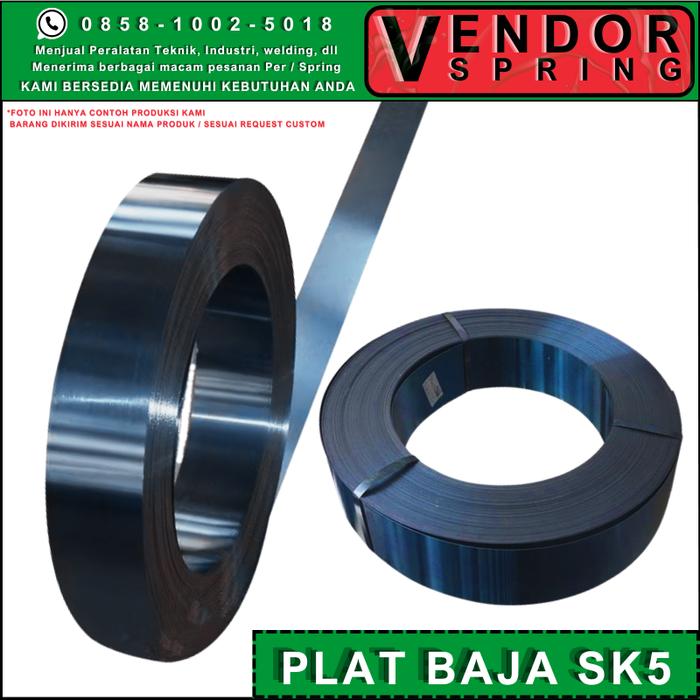 Jual Plat Baja Sk5 Tebal 1mm Lebar 100mm Panjang 1 meter / Plat Per ...
