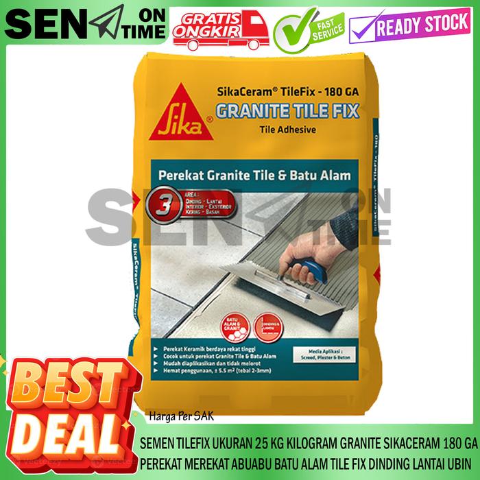 Jual Sikaceram 180 Ga Ukuran 25kg Kilogram Sak Perekat Tilefix Sika ...