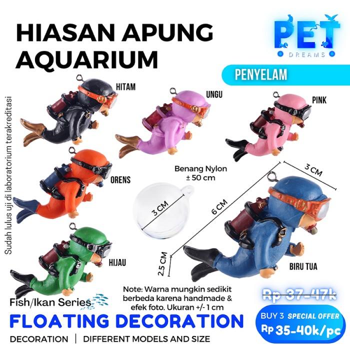Jual DekorasI Aquarium Floating Hiasan Ornamen Akuarium Ikan Apung ...