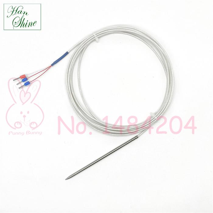 Jual Pt100 Class A Temperature Sensor 3Mm * 100Mm Needle Tip 3 Wire ...