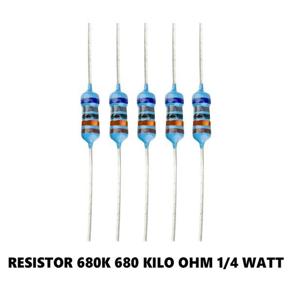 Jual EELIC RSR-MEF -680K ISI 5 Pcs resistor film metal 680k 680 kilo ...