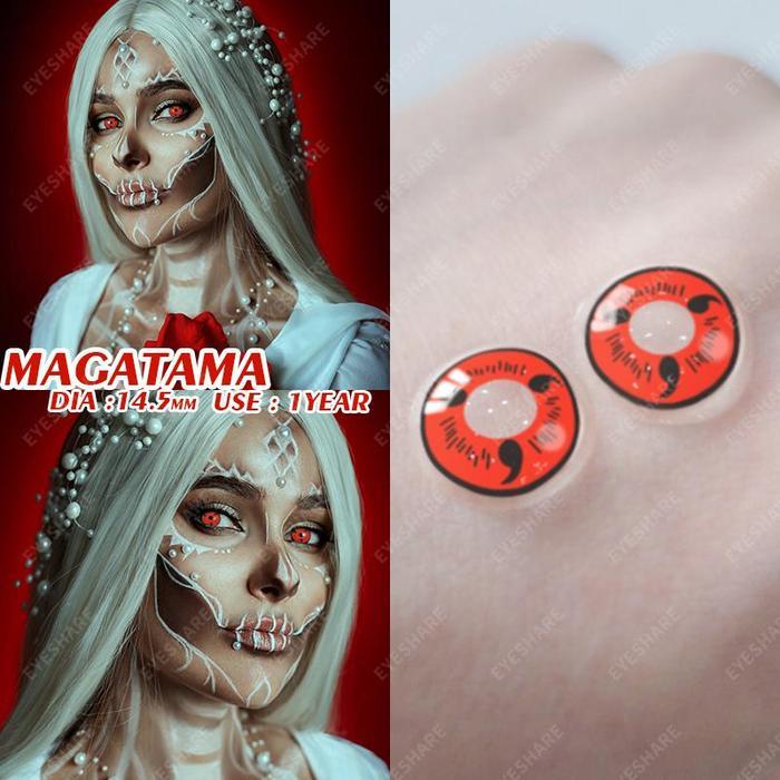 Jual EyeShare ID Softlens Yearly Use Naruto Cosplay Kakashi Red Lensa ...
