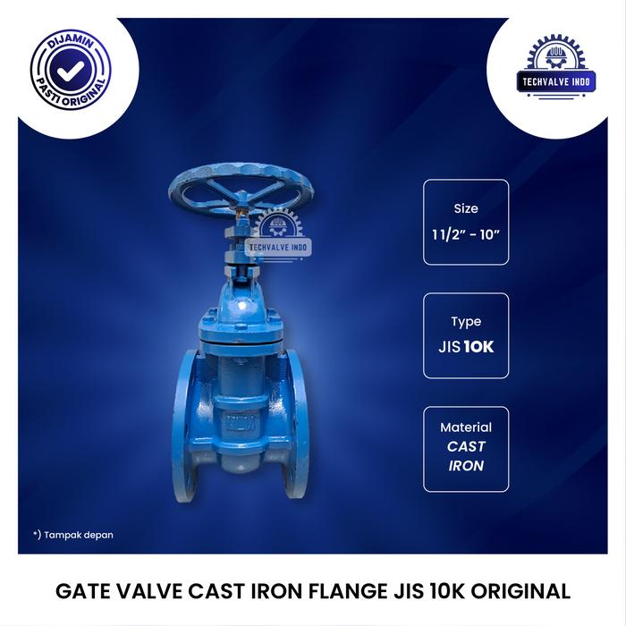 Jual GATE VALVE 10" INCH CAST IRON FLANGE JIS 10K ORIGINAL - Jakarta ...