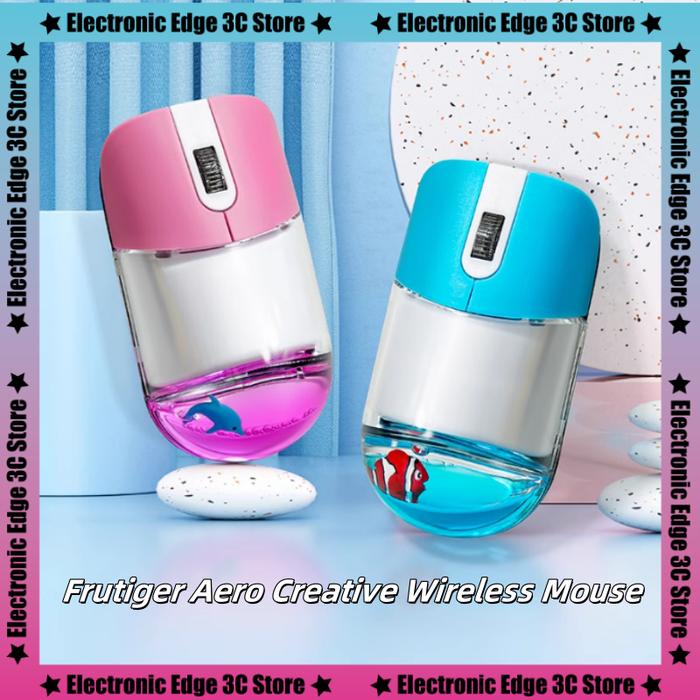 Jual New Frutiger Aero Creative Wireless Mouse Floating Animal Business ...