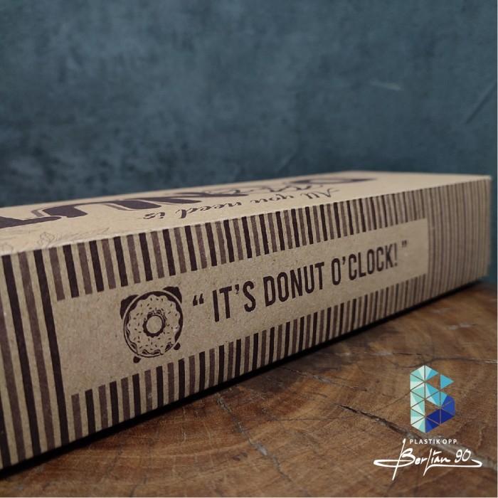 Jual Box Donat Kraft motif / Kotak Donat isi 3 / Dus Donat 3 Pcs - Kota ...
