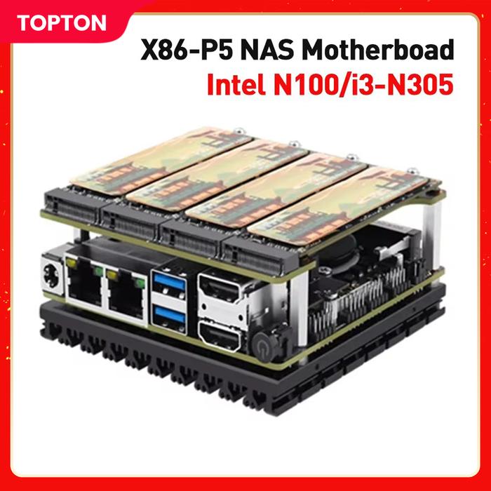 Jual X86-P5 DIY NAS Motherboad Ιntel 12th Alder Lake-i3-N305 N100 DDR5 ...