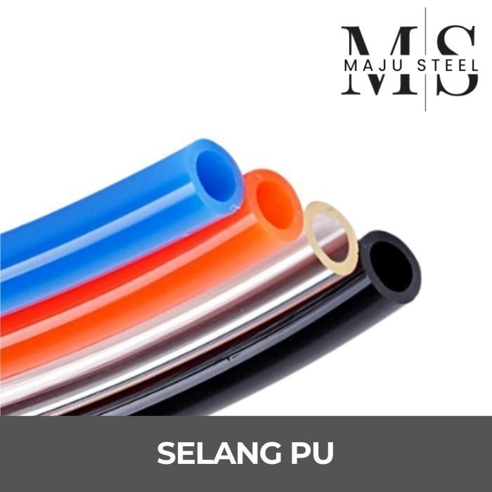 Jual Selang Angin Pneumatic PU 12 mm x 8 mm Per Meter - Hose PU (Polyurethane) 12x8 mm - Biru ...
