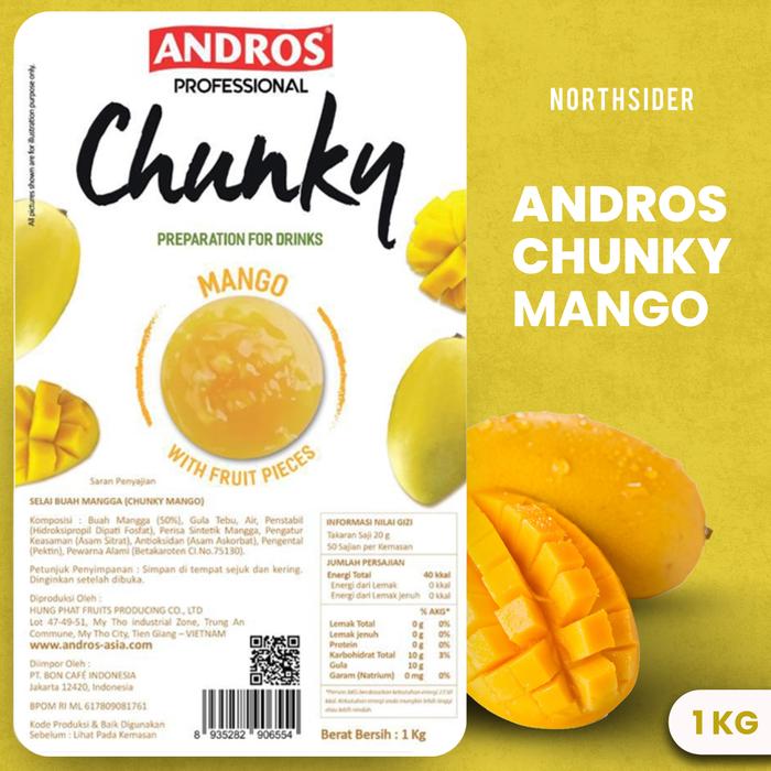 Jual Andros Chunky fruit Jam Puree 1Kg - Potongan buah utk Minuman ...