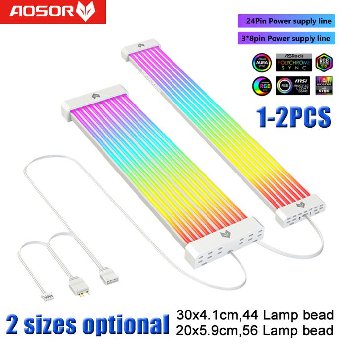 Jual COOLMOON AOSOR ARGB LED Light Strip for 24PIN Motherboard Power ...