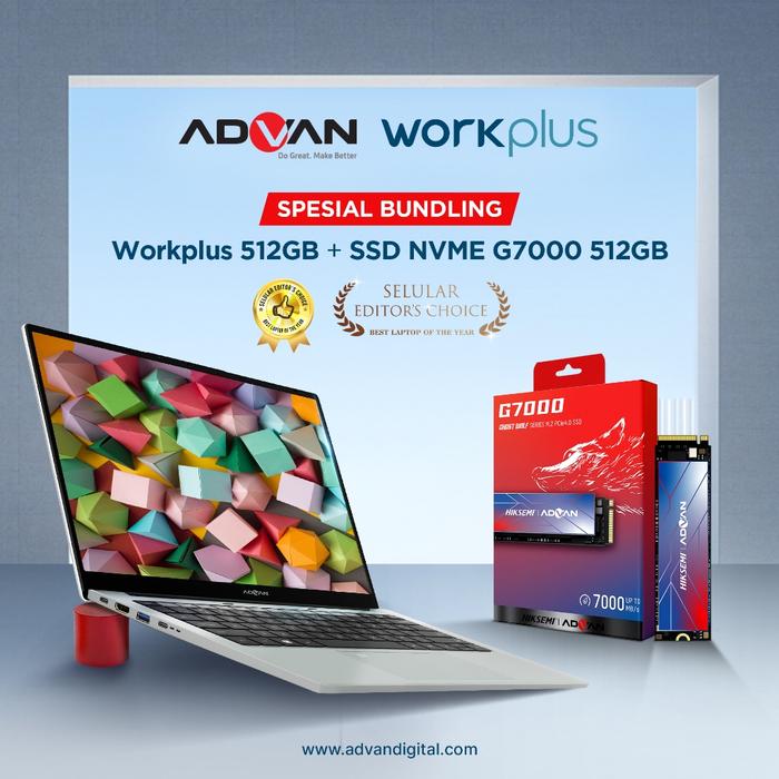 Jual ADVAN Laptop Workplus AMD Ryzen 5 6600H 14'' FHD IPS 16Gb 512Gb 1 ...