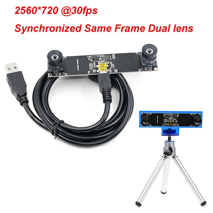 Jual 3D Stereo VR Camera Module Synchronized Same Frame Dual lens USB ...