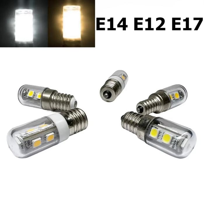 Jual Mini E12 E14 E17 LED Light Bulb Screw Base T18S LED Fridge Lamp 110V/220V 5050SMD Warm/Cool ...