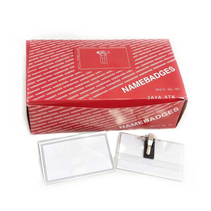 Jual [Pack] Name Tag Multi / Tanda Peserta Peniti Plastik Murah ...