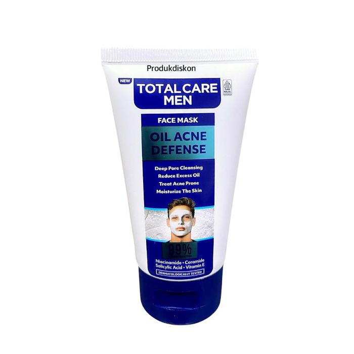 Jual TOTAL CARE Men Face Mask 35ml - Masker Wajah - OilAcneDefensFM ...