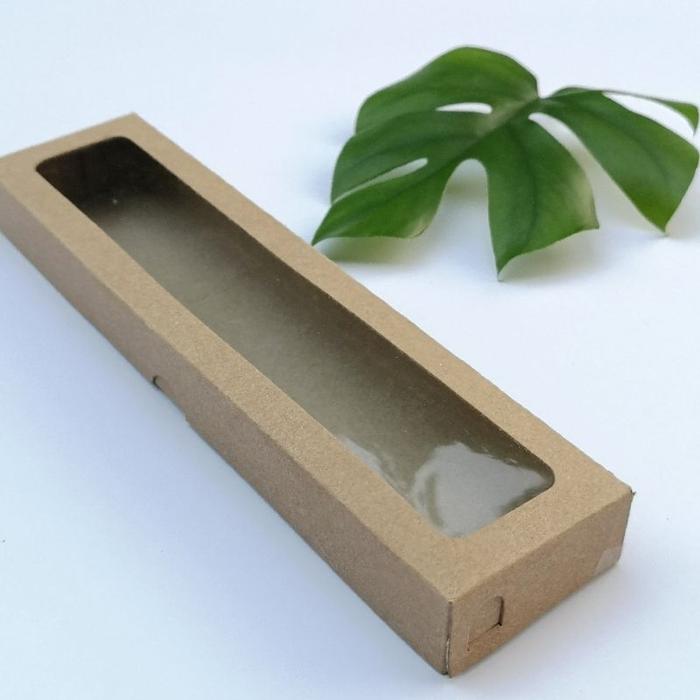 Jual Paper Box Kotak Souvenir Jendela Mika Kertas Cokelat - 20x5x2 ...