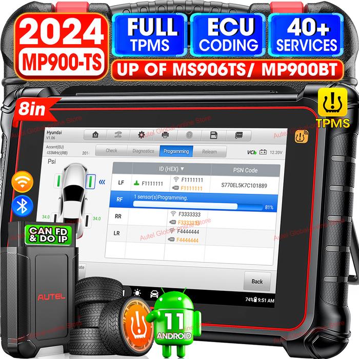 Jual Autel MaxiPRO MP900TS TPMS Diagnostic Toosl MP900-TS Automotive OBD2 Scanner CAN FD&DOIP ...