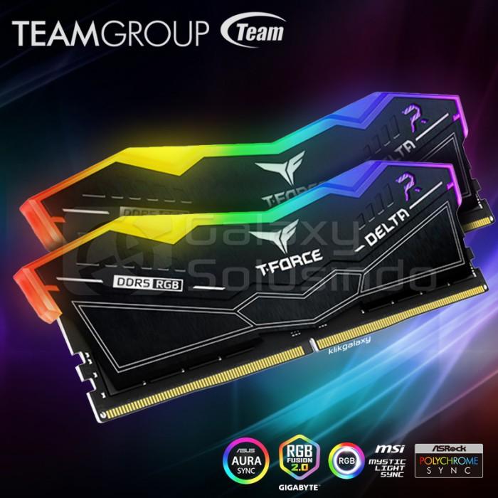 Promo TEAM T-Force Delta RGB 64GB 2x32GB DDR5 kit 6000MHz - Black ...