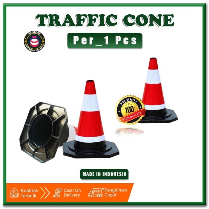 Jual TRAFFIC CONE / KERUCUT LALU LINTAS / SAFETY TRAFFIC CONE MERAH PUTIH - 45 cm Kecil - Kab ...