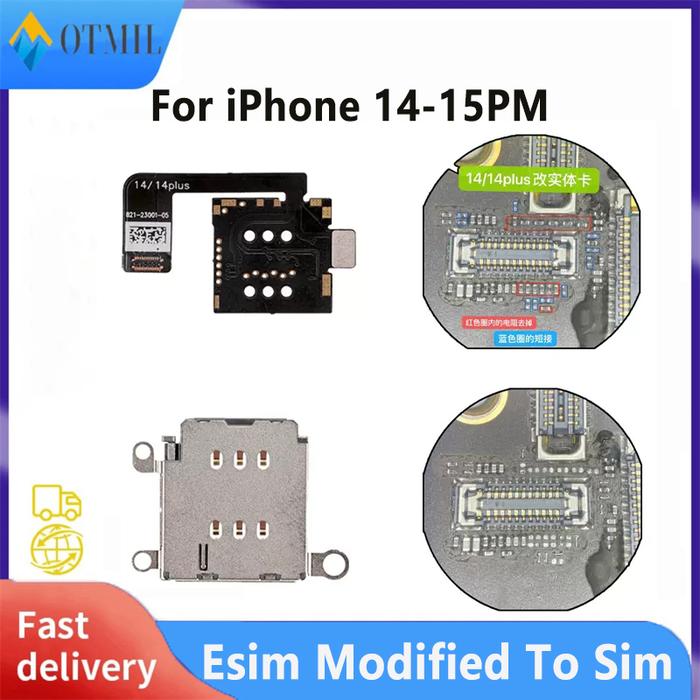 Jual WYLIE Esim Modified To Dual Sim Card Flex Cable For iPhone 15 14 ...