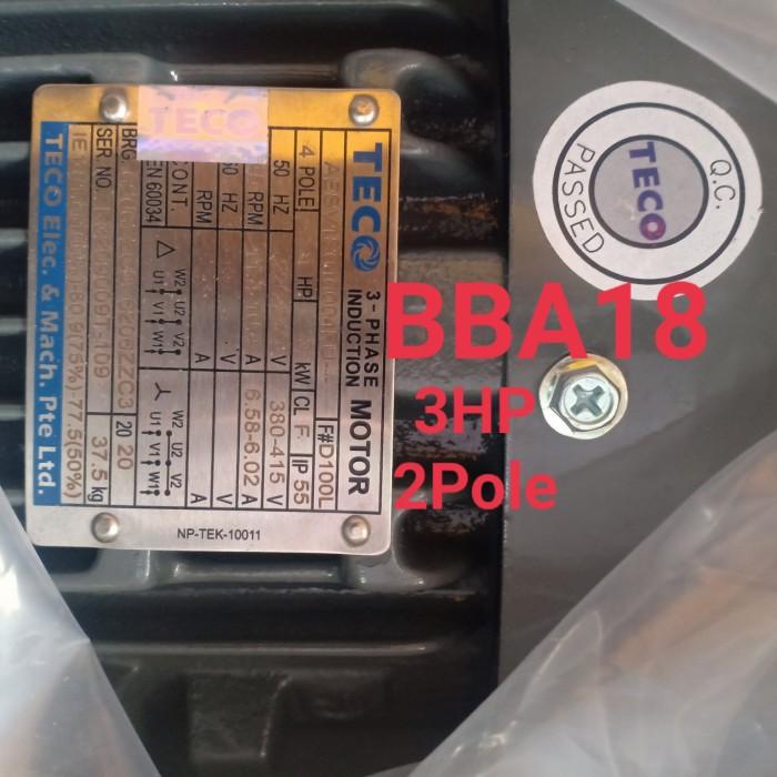 Jual Elektro Motor / Dinamo Elektro Motor TECO 2.2KW 3HP 2Pole 3Phase - Kab. Tulungagung - creb ...
