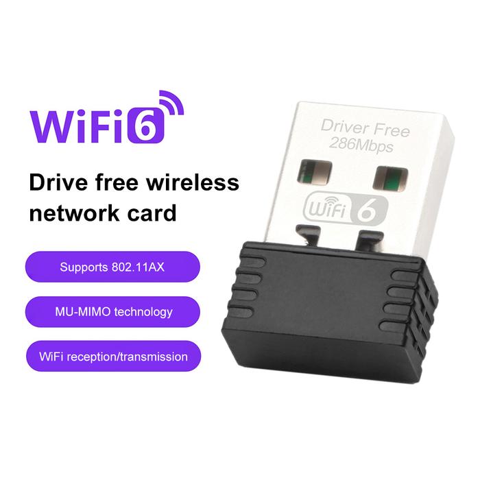 Jual mini usb wifi 6 dongle network card 802.11b/g/n/ax usb dongle 2 ...