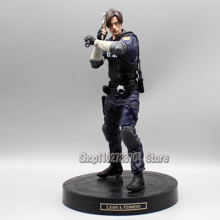 Jual Anime Leon S. Kennedy Figures GK Resident Evil Action Figure 33cm ...