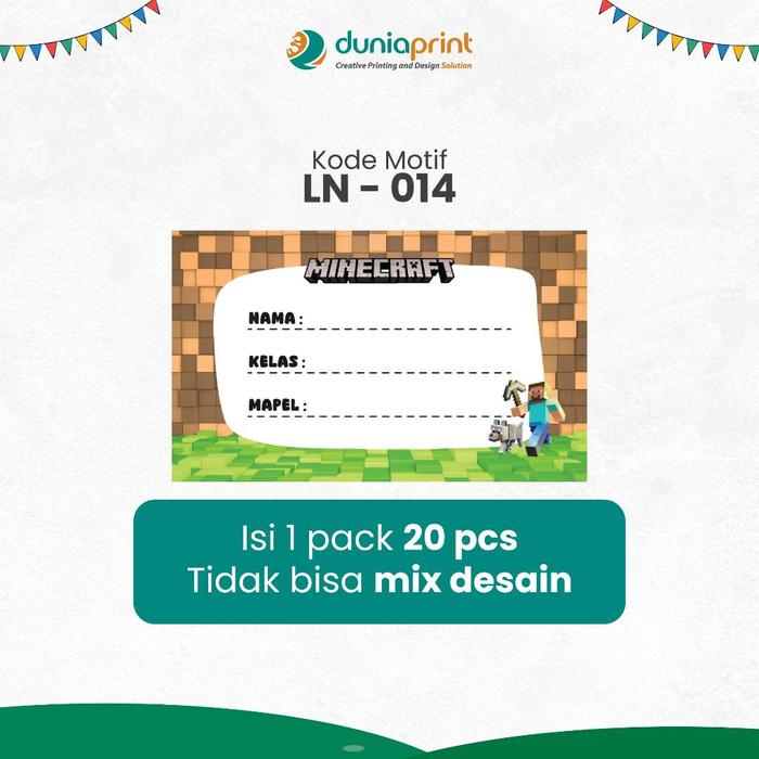 Jual Label Nama Buku | Stiker Nama | Stiker Label | Label Buku ...