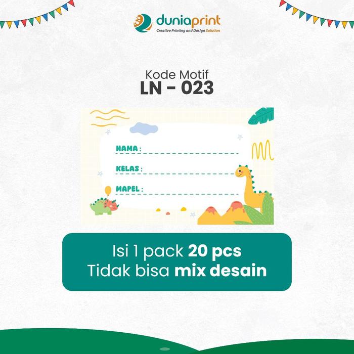 Jual Label Nama Buku | Stiker Nama | Stiker Label | Label Buku ...