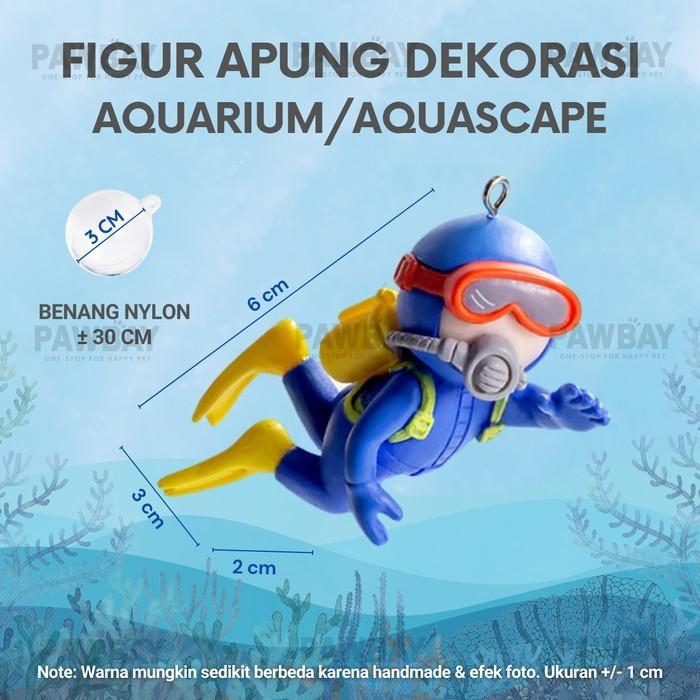 Jual Hiasan Dekorasi Penyelam Miniatur Floating Aquarium Aquascape ...