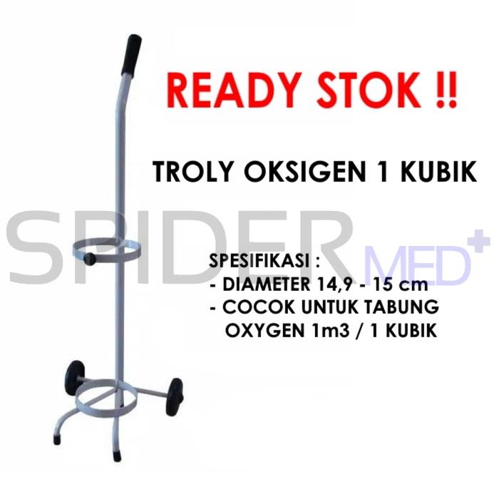 Jual Troli Tabung Oksigen / Trolly Oxygen Troly 1M3 Kubik 1 Kibik Meter ...