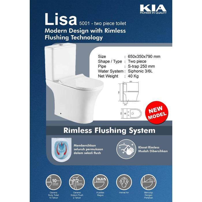 Jual Kloset Duduk KIA Lisa 5001 / Monoblock / Toilet Duduk KIA Lisa ...