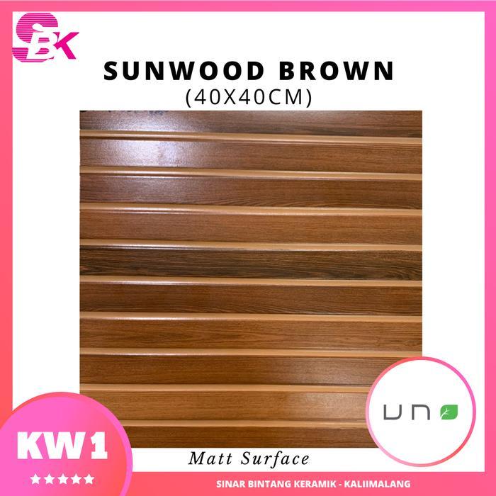 Jual Keramik Motif Kayu 40x40 Sunwood Brown - KW1 - Jakarta Timur - Sinar Bintang Keramikk ...