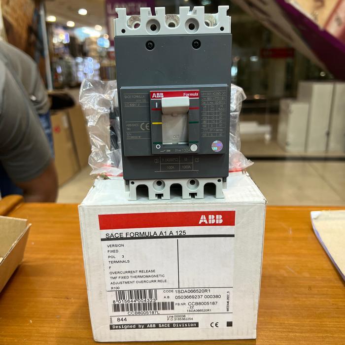 Jual MCCB ABB Sace Formula A1A 125 3P 100A Original Best - Kota ...
