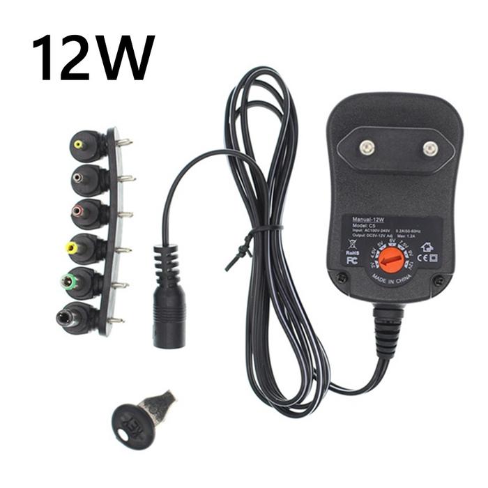 Jual Adaptor Adjustable Multi Volt 3V–12V DC 1A dengan 6 Konektor ...