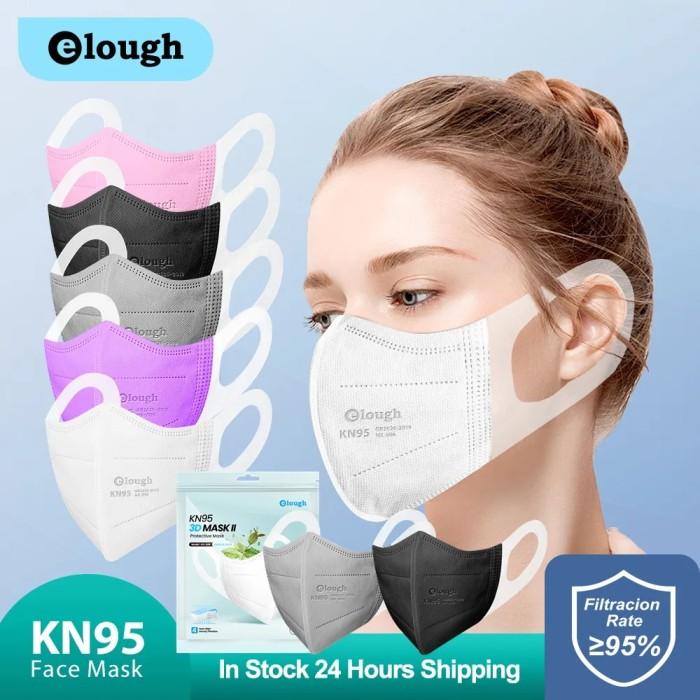 Jual Elough ffp2 Mask fpp2 Approved Mask KN95 Face Mask Disposable ...