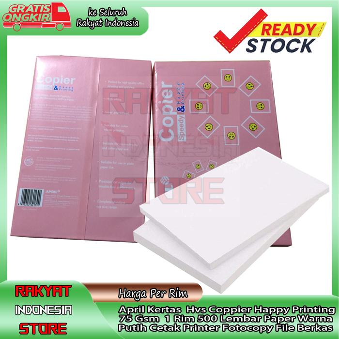 Jual April Kertas A4 Happy Printing Isi 50 Lembar Print Fotocopy ...