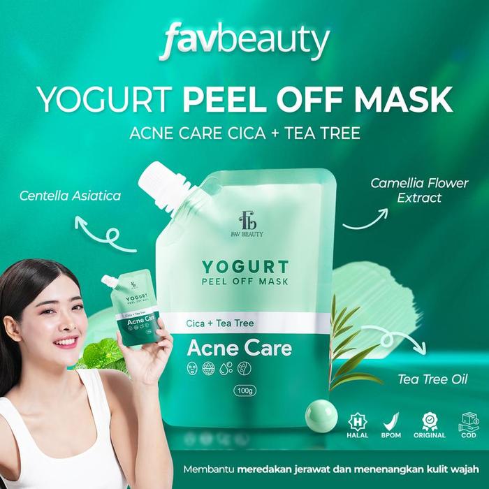 Promo FAV Beauty Yogurt Peel Off Mask | Acne Care Skin Barrier Firming ...