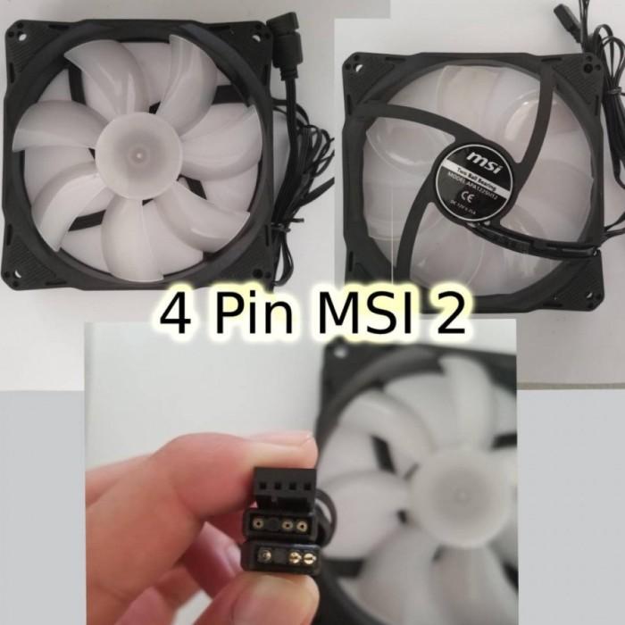 Jual MSI Addressable RGB ARGB Fan RGB Two Ball Bearing 12cm Fan - 4 Pin ...