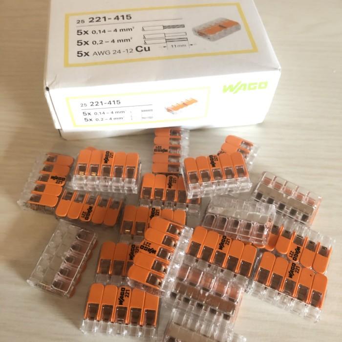 Jual Wago 221-415 Konektor Kabel Spring Ori 100% 1 Pack : 25Pc Terbatas ...
