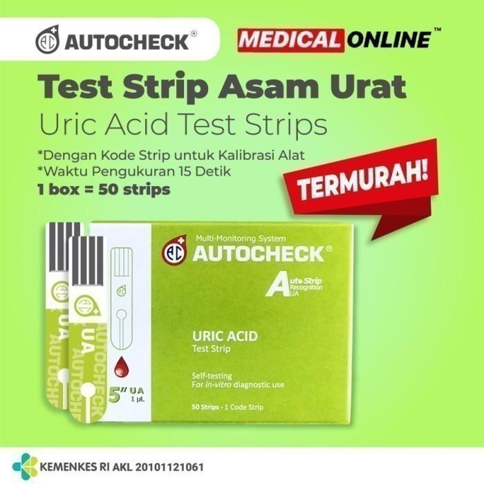 Jual STRIP ASAM URAT AUTOCHECK URIC ACID ISI 25 PER BOX MEDICAL ONLINE ...