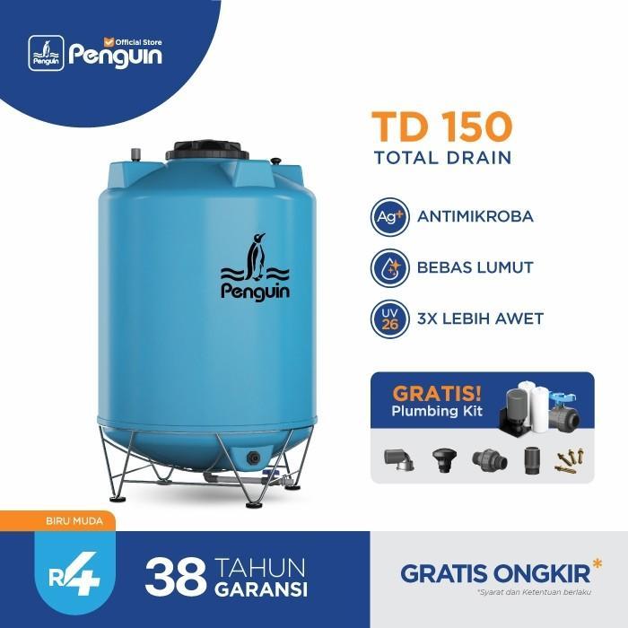 Jual Penguin TD-150 1500 Liter Toren Tandon Tangki AIr Total Drain Tank ...
