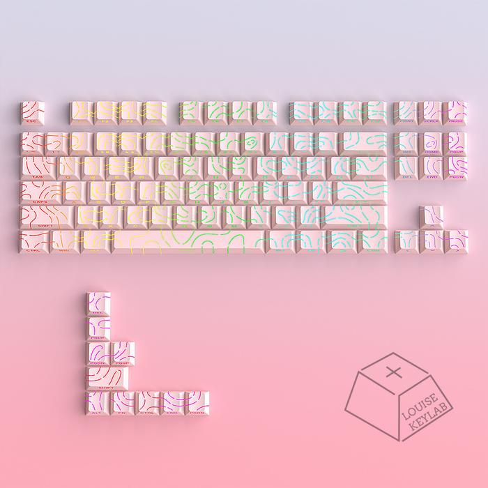 Promo Keycap Contour Line PBT Double Shot Cherry Profile 97 Key Tembus ...